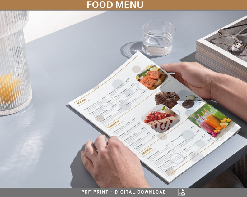 Food Menu Template,trendy Menu, Restaurant Food Menu, Canva Editable ...