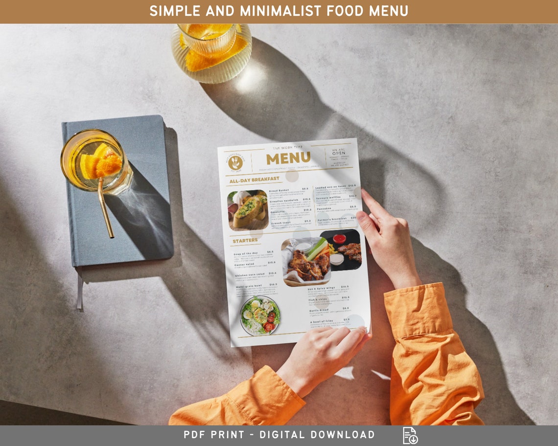Food Menu Template,trendy Menu, Restaurant Food Menu, Canva Editable ...