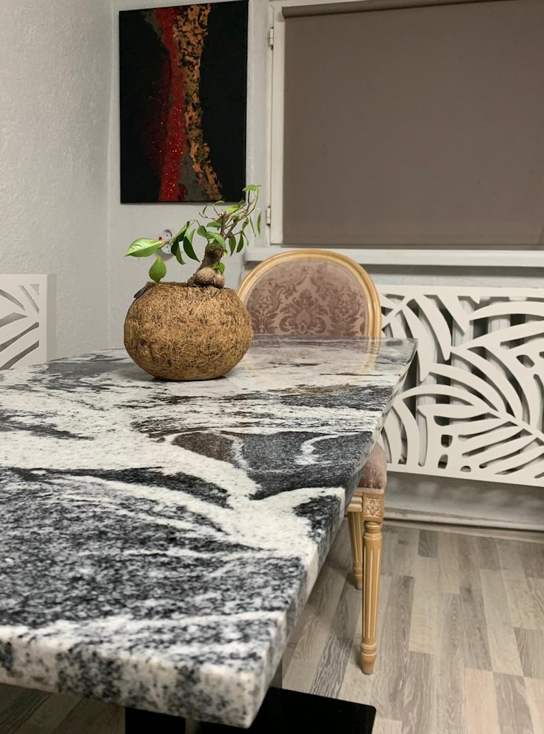 Modern Rectangular Natural Stone Dining Table - Etsy