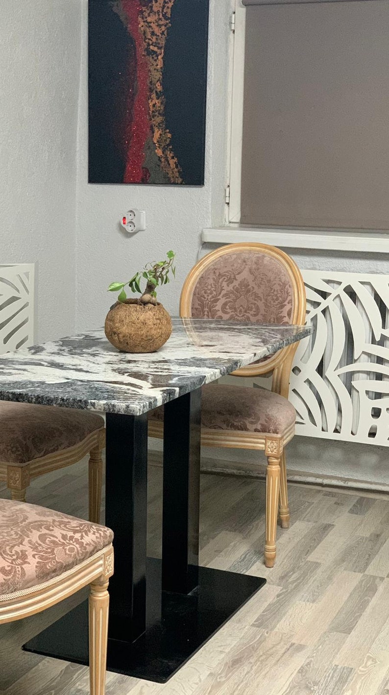 Modern Rectangular Natural Stone Dining Table - Etsy