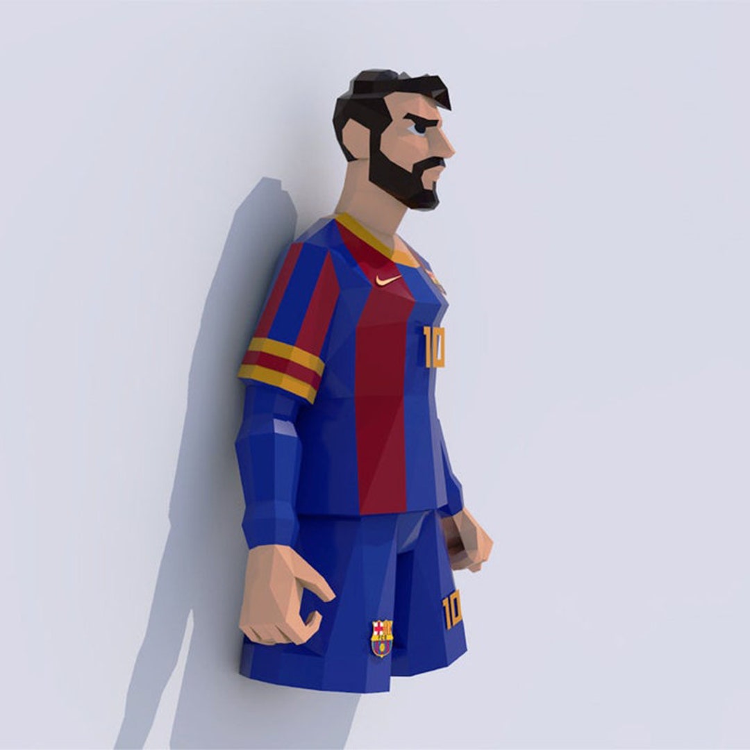 Messi Life-sized Diy Paper Model Kit-diy Messi Paper Model - Etsy