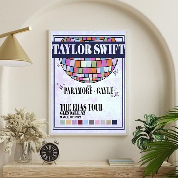 The Eras Tour Poster, Taylor Poster, Minimalist Vintage Music Poster ...