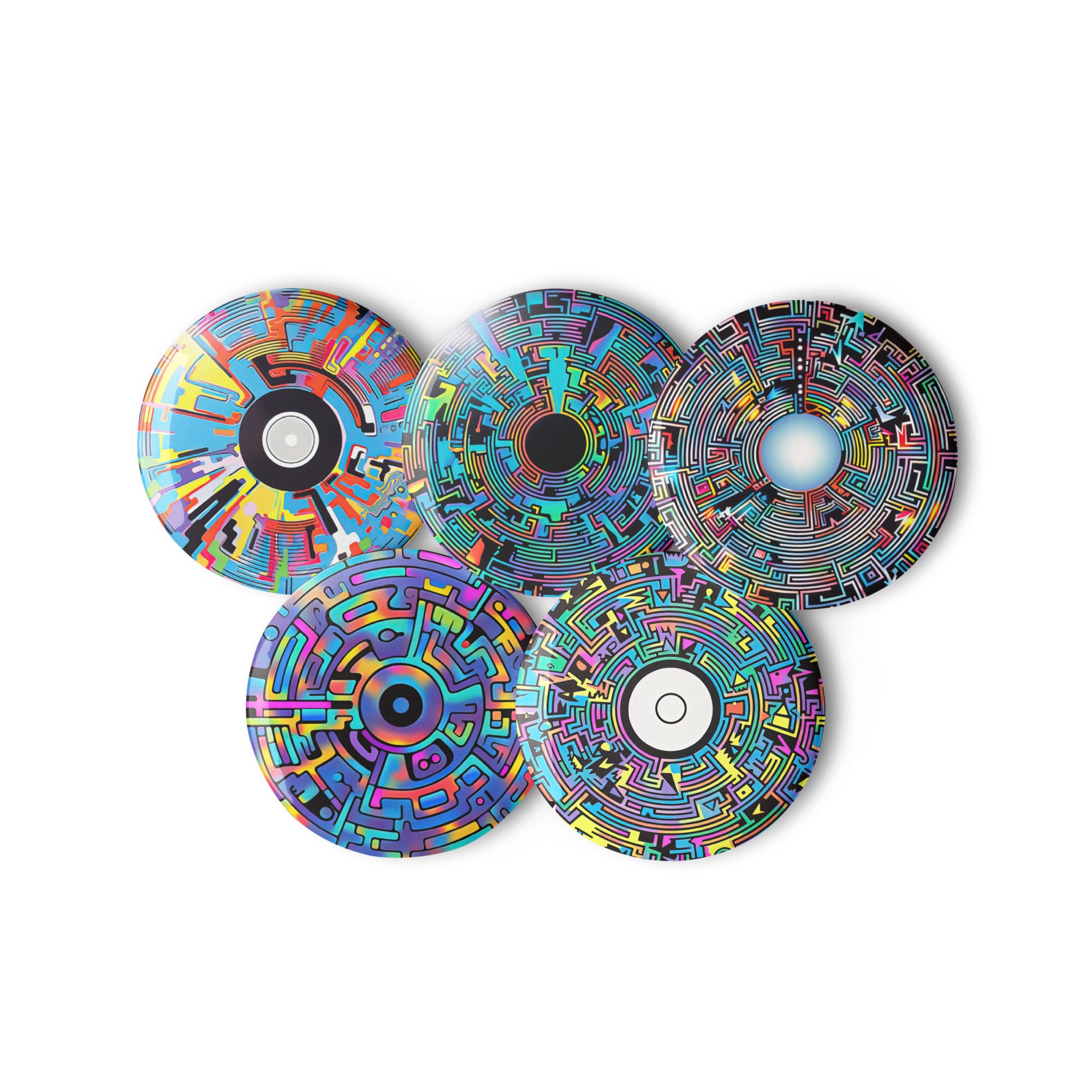 Nanogen cd Pins 2000s Nostalgy Vibrant Set 5 Pieces - Etsy