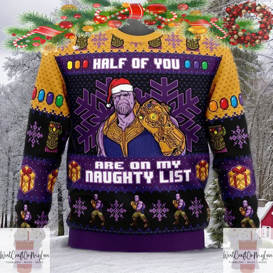 Half of You Are on My List Ugly Sweater Simpson Ugly Sweater - Etsy