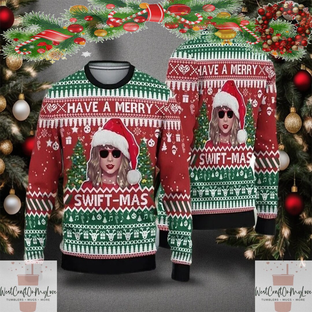 Merry Swiftmas Ugly Sweaters Christmas Holiday Sweaters 3D - Etsy