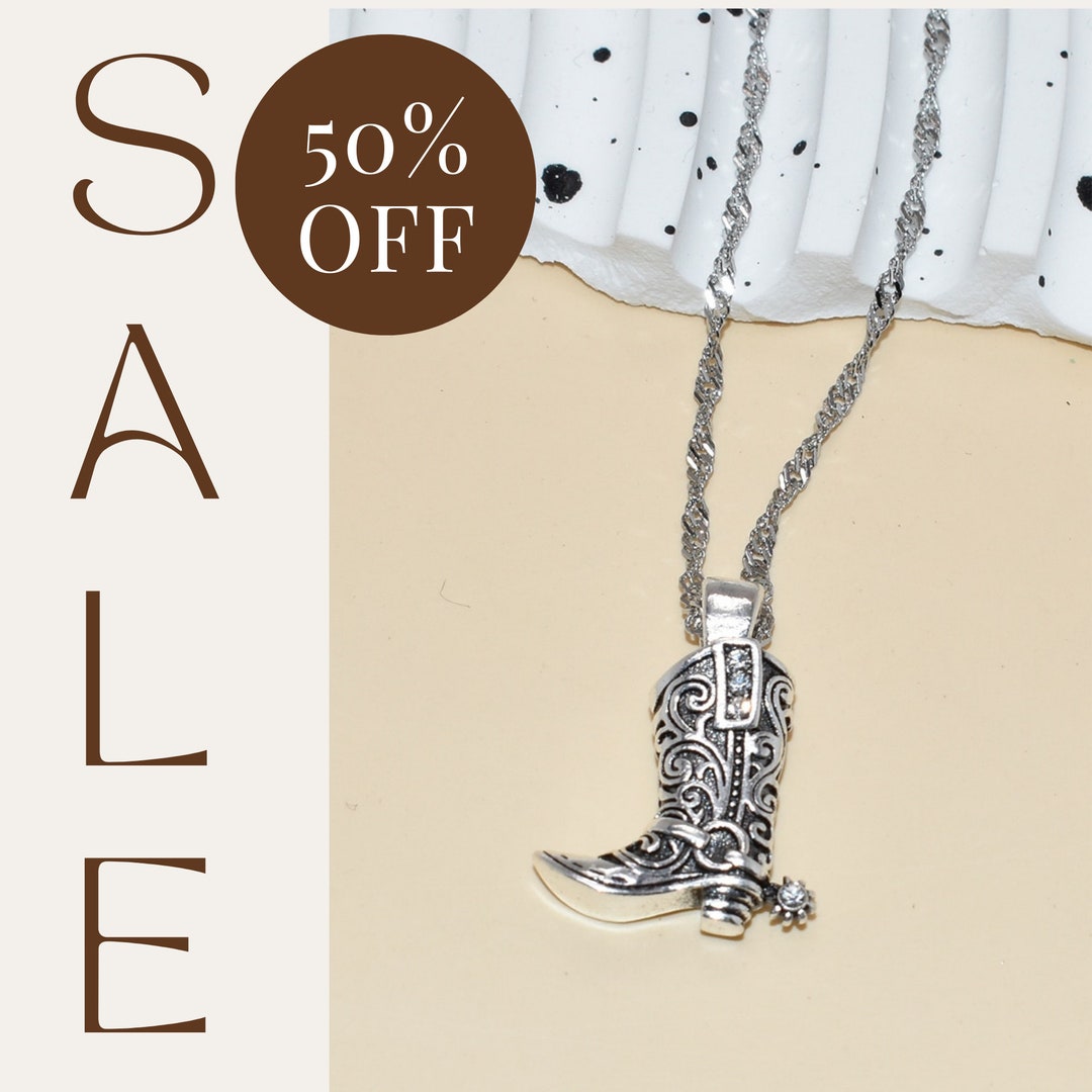 Cowboy Boot Necklace Cowgirl Boot Necklace Cowboy Boot Gold - Etsy