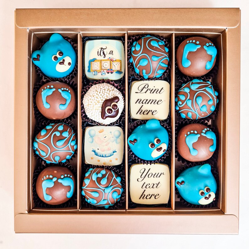 Baby Shower Chocolate Gift Box Its a Boy Handmade Chocolate Favor Box ...