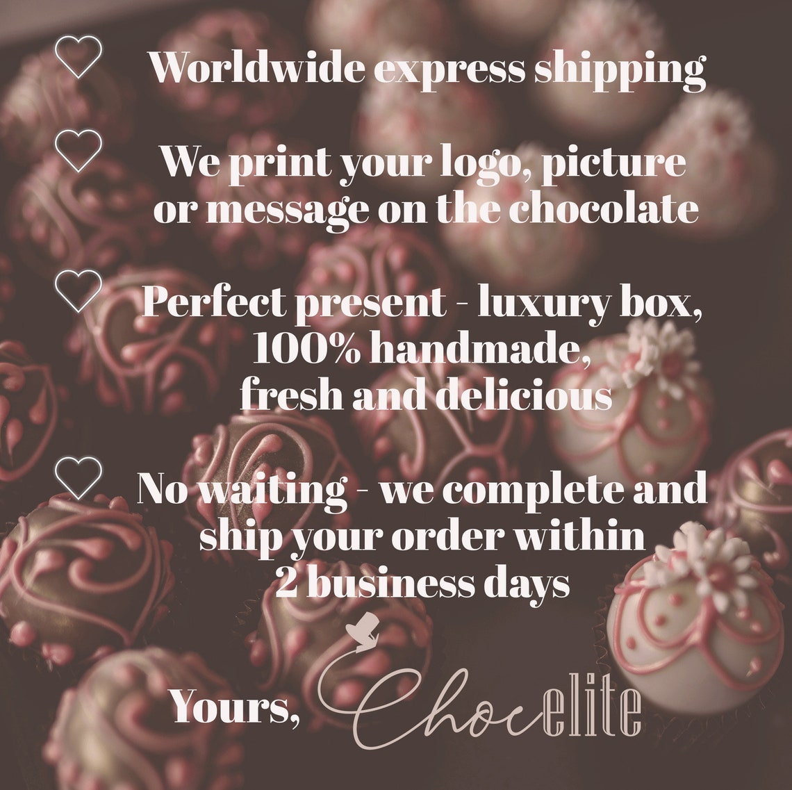 Special Chocolate Gift Box for Beloved, Artisanal Handmade Luxury ...