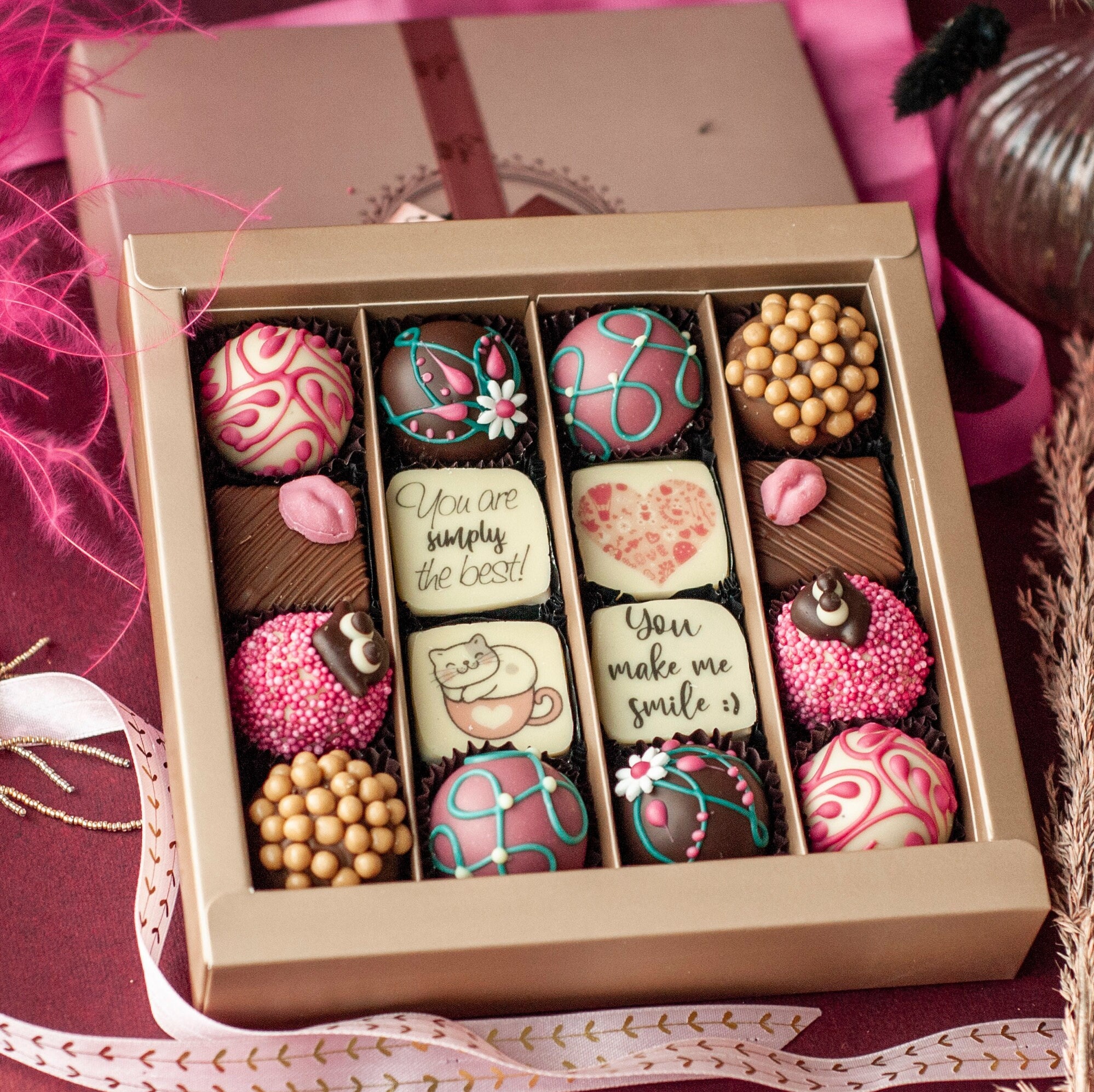 Special Chocolate Gift Box for Beloved, Artisanal Handmade Luxury ...