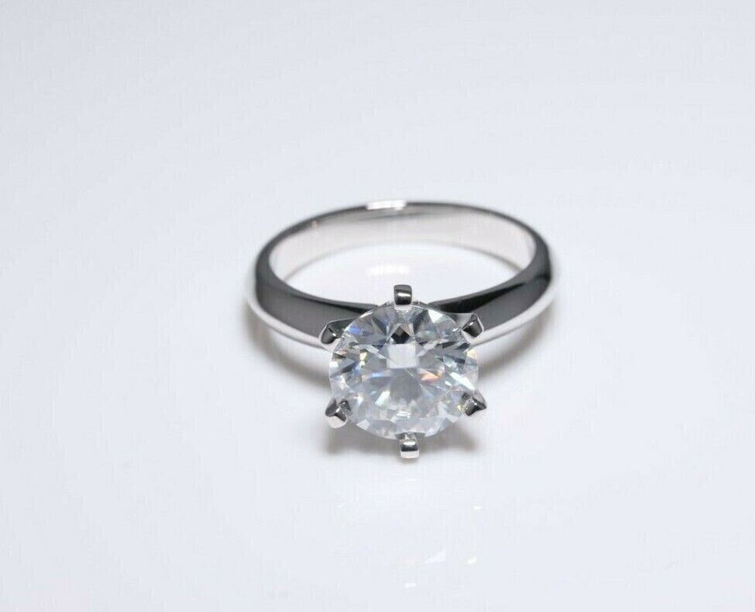 3CT White Color Simulated Diamond Wedding Ring / Perfect Travel Ring in ...