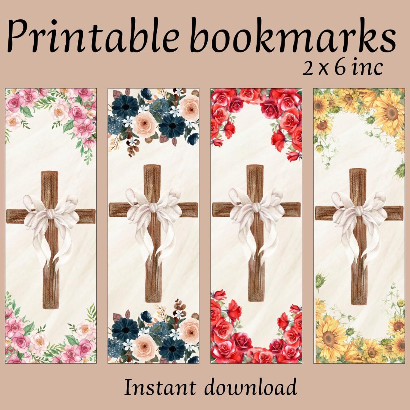 Printable Christian Easter Bookmarks Watercolor Bookmark Download True ...