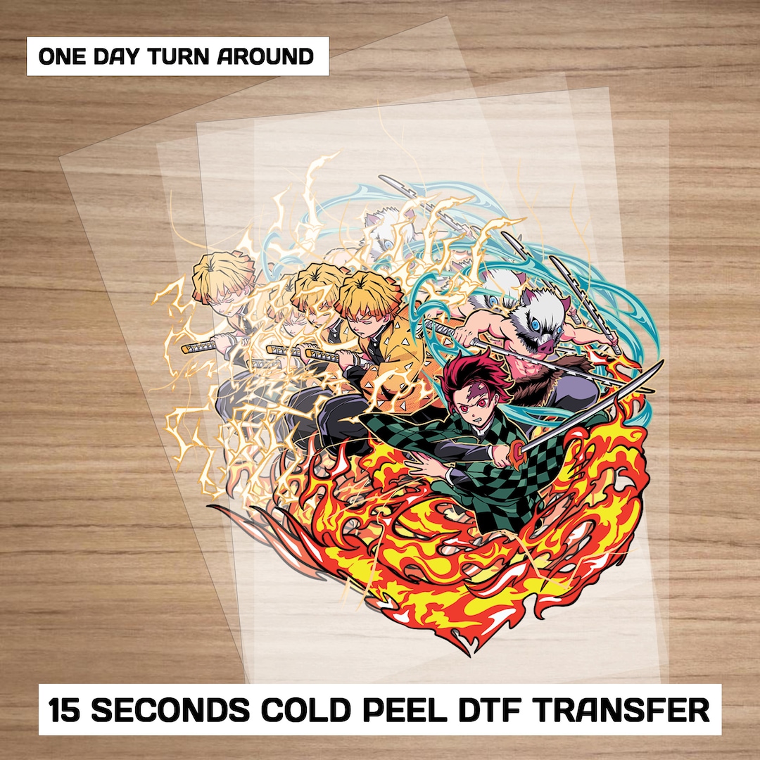 Buy Anime DTF Transfer Anime Tshirt Design Iron on Transfer Dtf ...