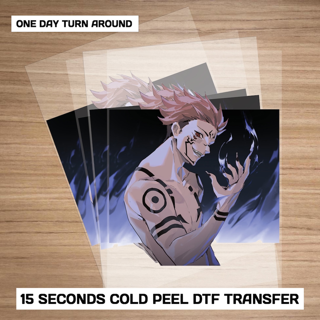 Anime DTF Transfer Anime Tshirt Design Iron on Transfer Dtf Transfer ...