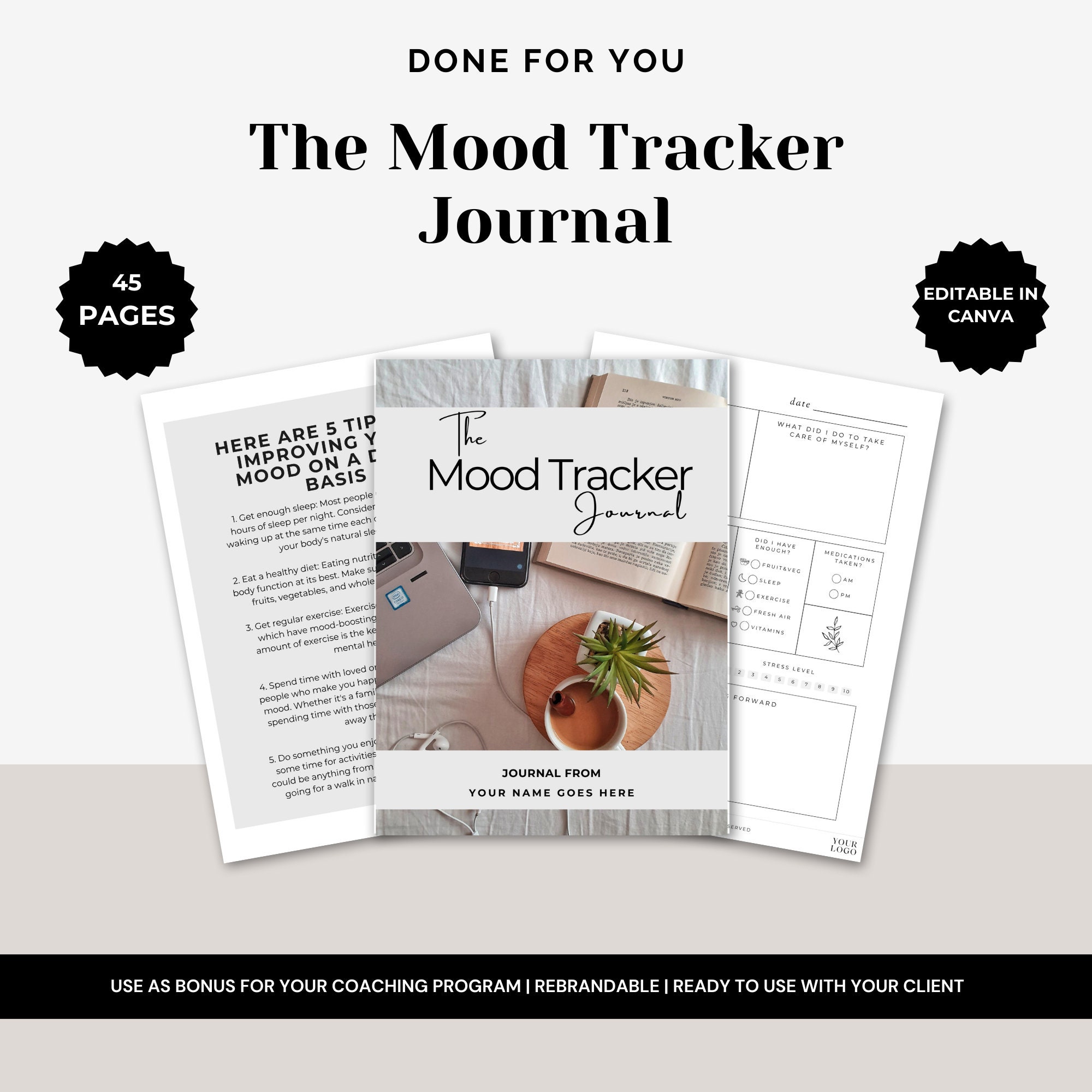 Mood Tracker Journal Mood Journal Printable Mood Tracker - Etsy