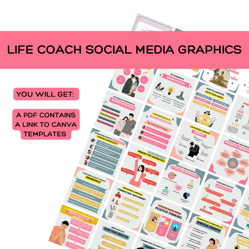 30 Life Coaching Mental Health Infographics Instagram Canva Templates ...
