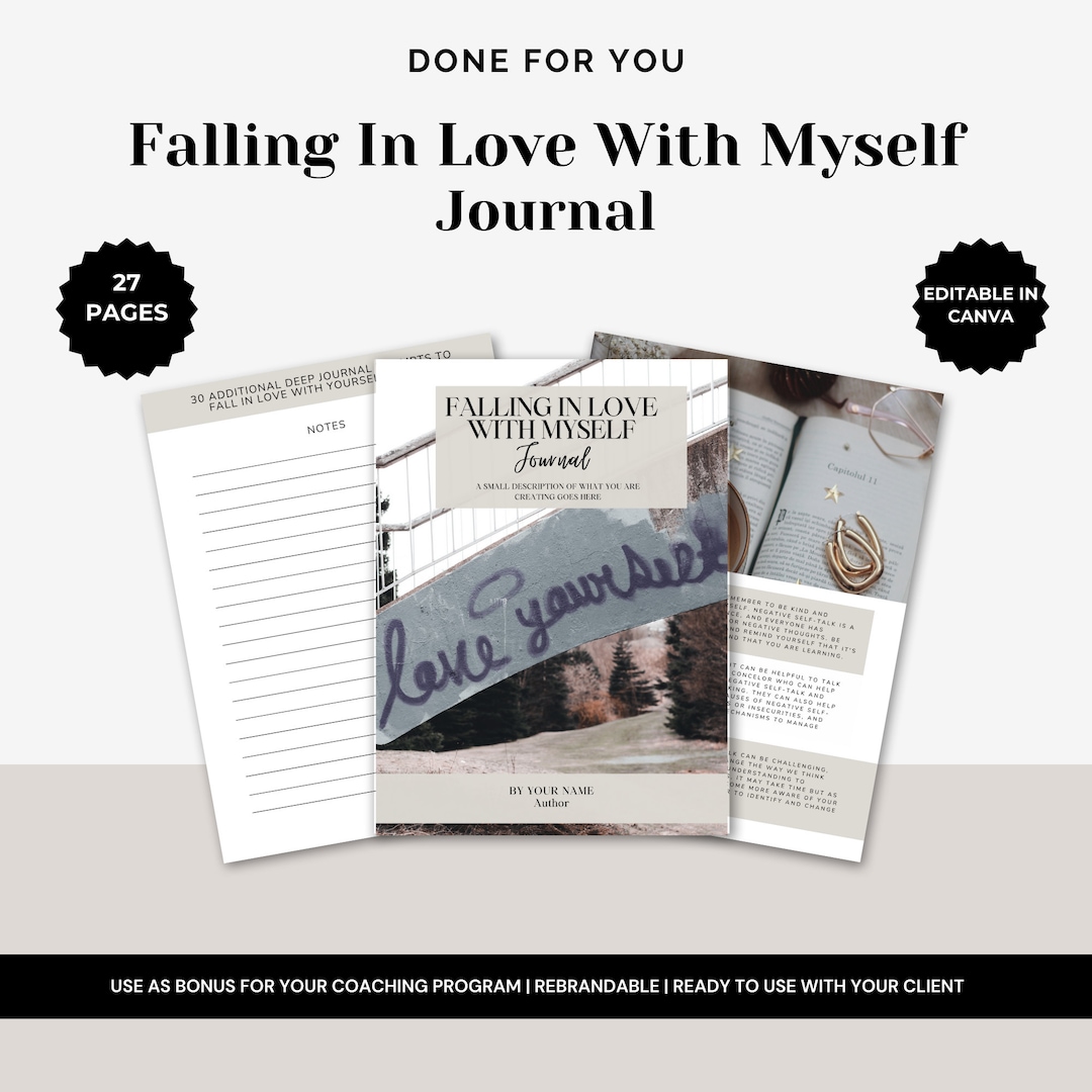 Self Love Journal, Therapy Journal, Mental Health Journal, Wellness ...