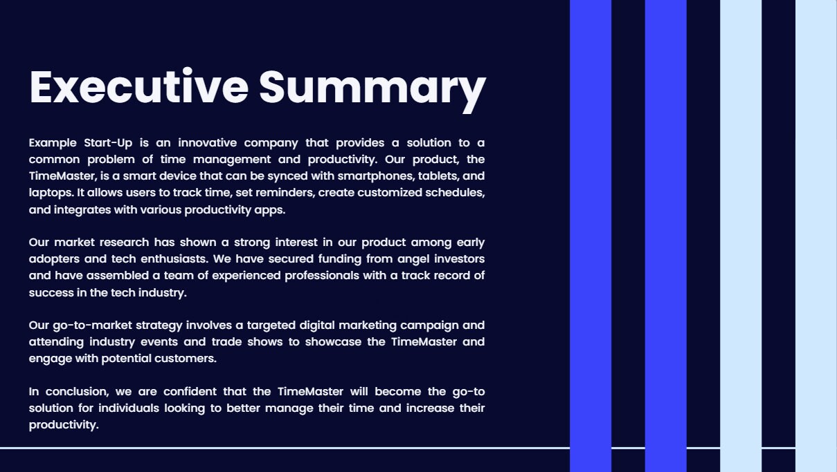 Business Plan Template for New Companies - Etsy