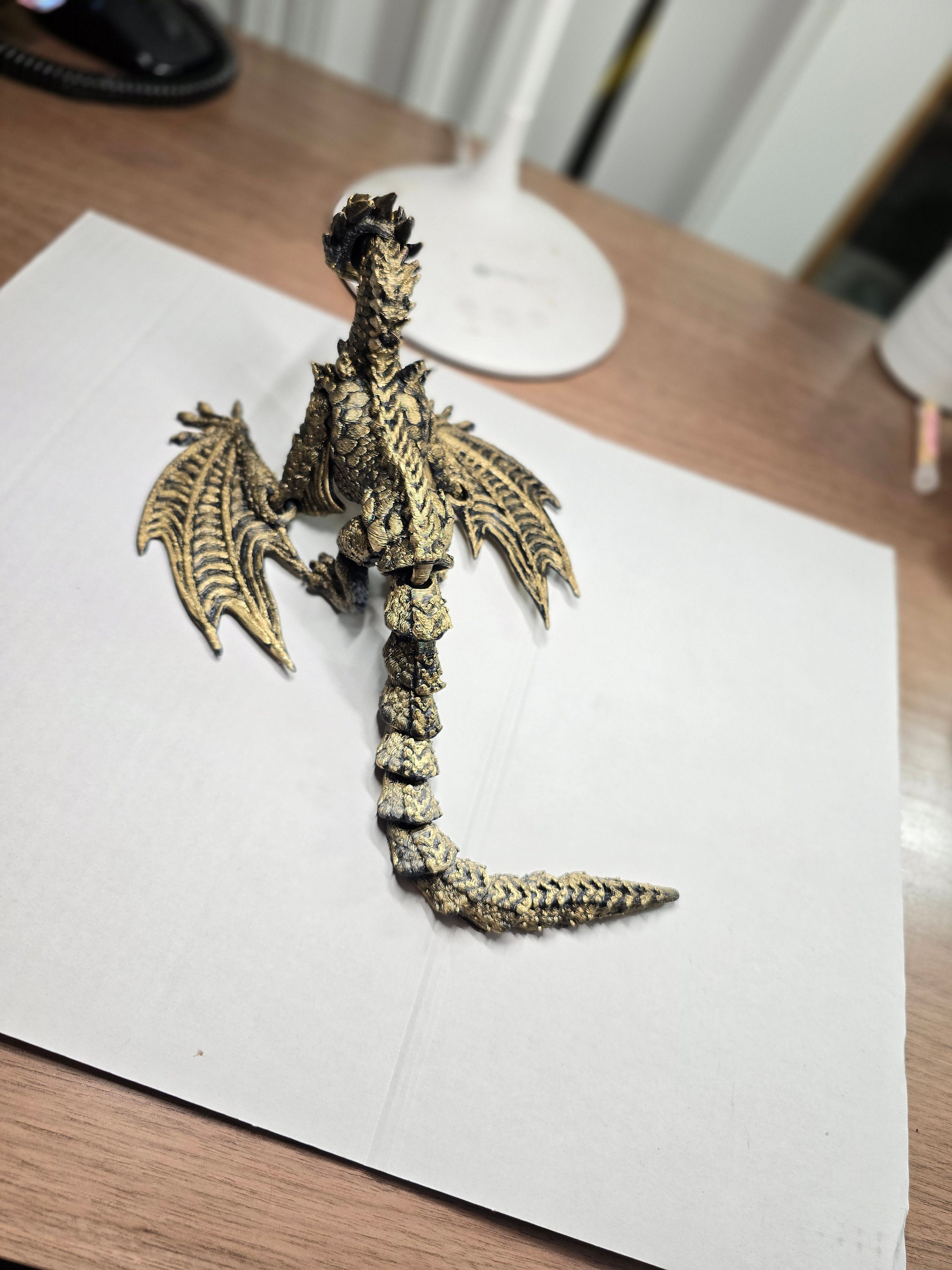 3D Printed Articulated Dragon - Etsy