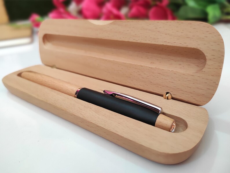 Personalised Wooden Pen Ballpoint & Box Set With Cartoon Character ...