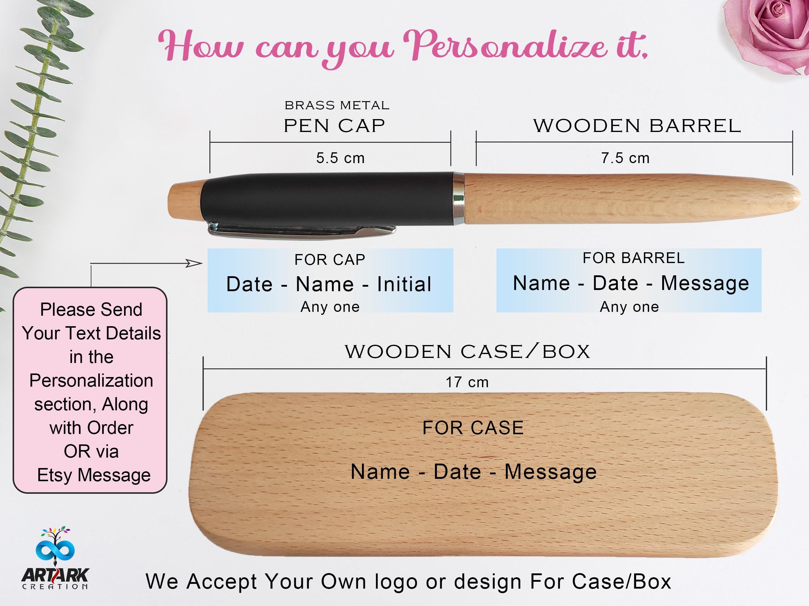 Personalised Wooden Pen Ballpoint & Box Set With Cartoon Character ...
