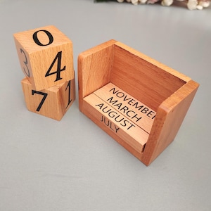 Personalized Wooden Calendar Block Set: Milestone Date Cubes - Etsy