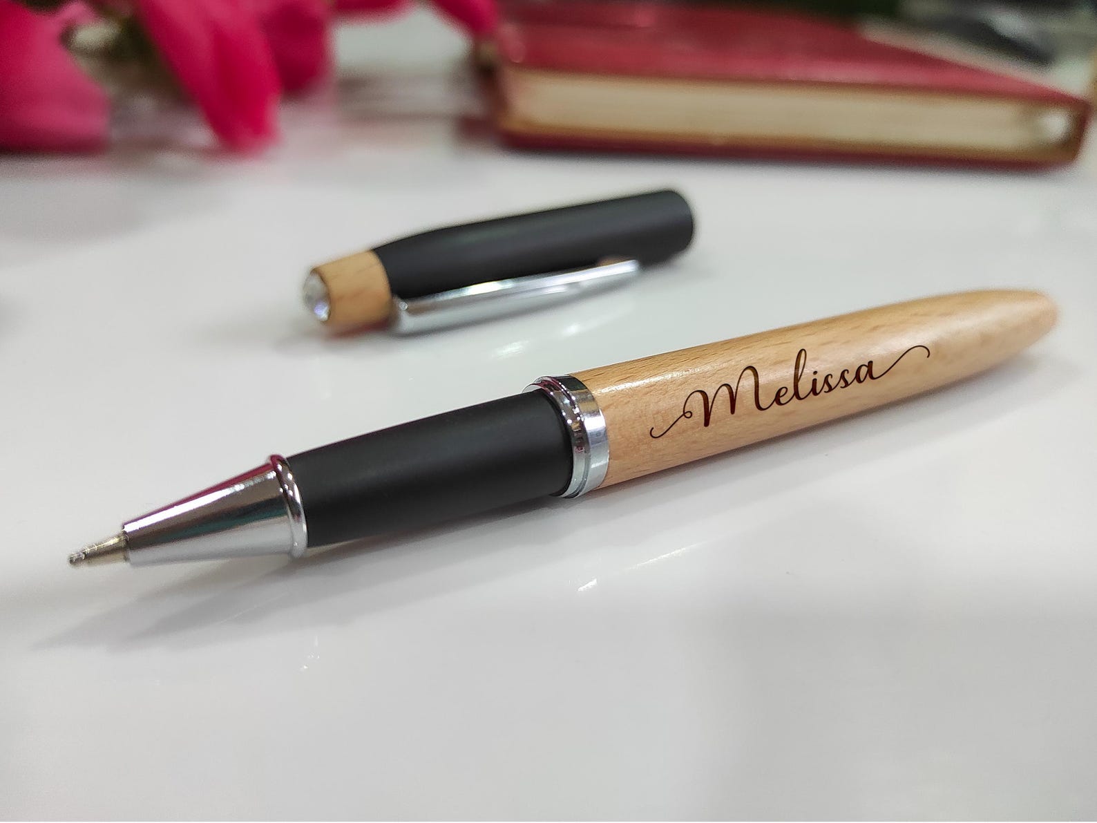 Personalised Wooden Pen Ballpoint & Box Set With Cartoon Character ...