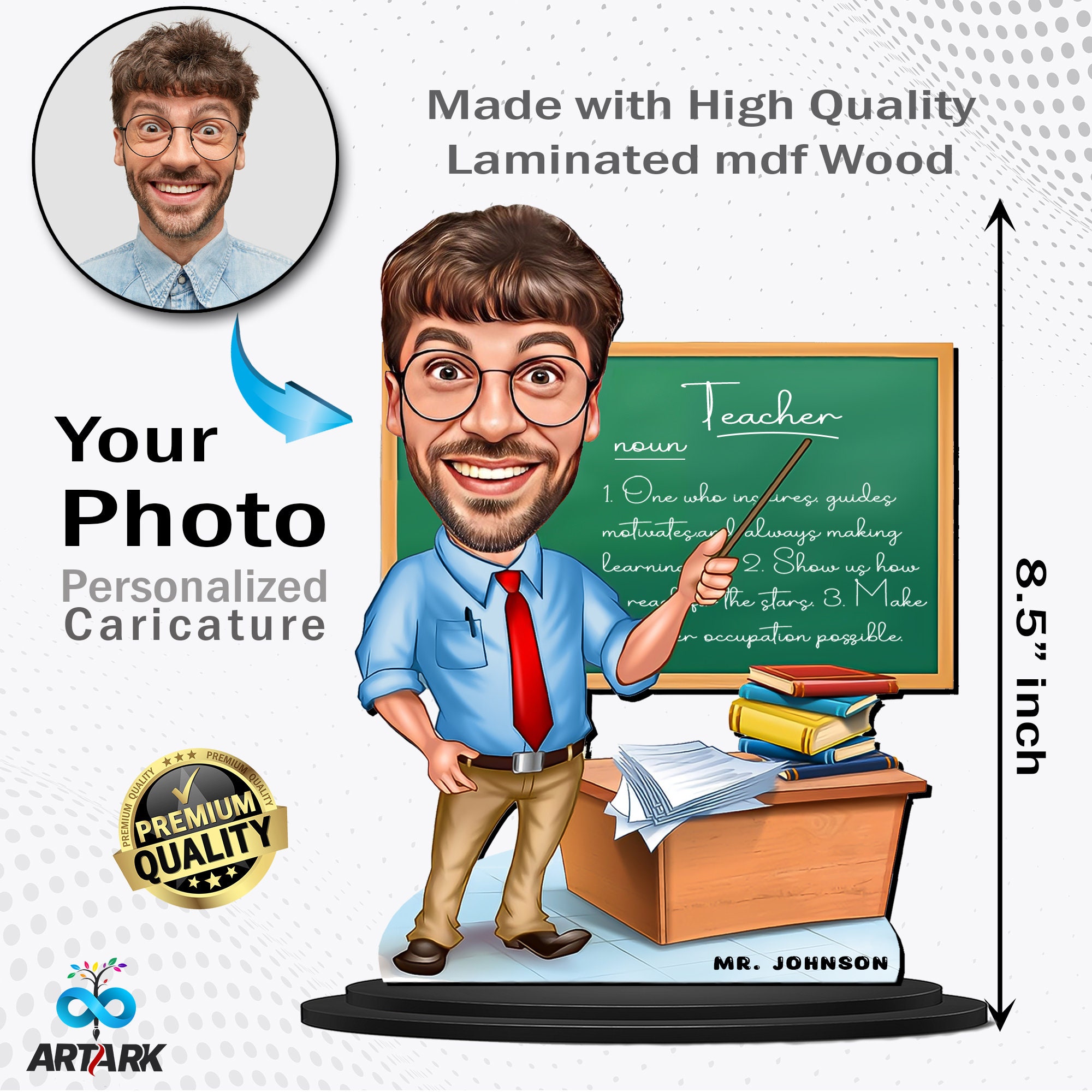 Custom Teacher Caricature Figurine: Personalized Educator Gift - Etsy