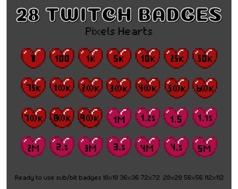 Demon Cat Twitch Badges and Emotes in Pixel Art, Sub-badges and Channel ...