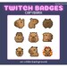 Capybara Twitch Badges and Emotes in Pixel Art, Sub Badges and Channel ...