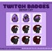 Demon Cat Twitch Badges and Emotes in Pixel Art, Sub-badges and Channel ...
