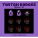 Demon Cat Twitch Badges and Emotes in Pixel Art, Sub-badges and Channel ...