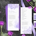 Wedding Program Template Pastel Purple Flowers, Editable Purple ...