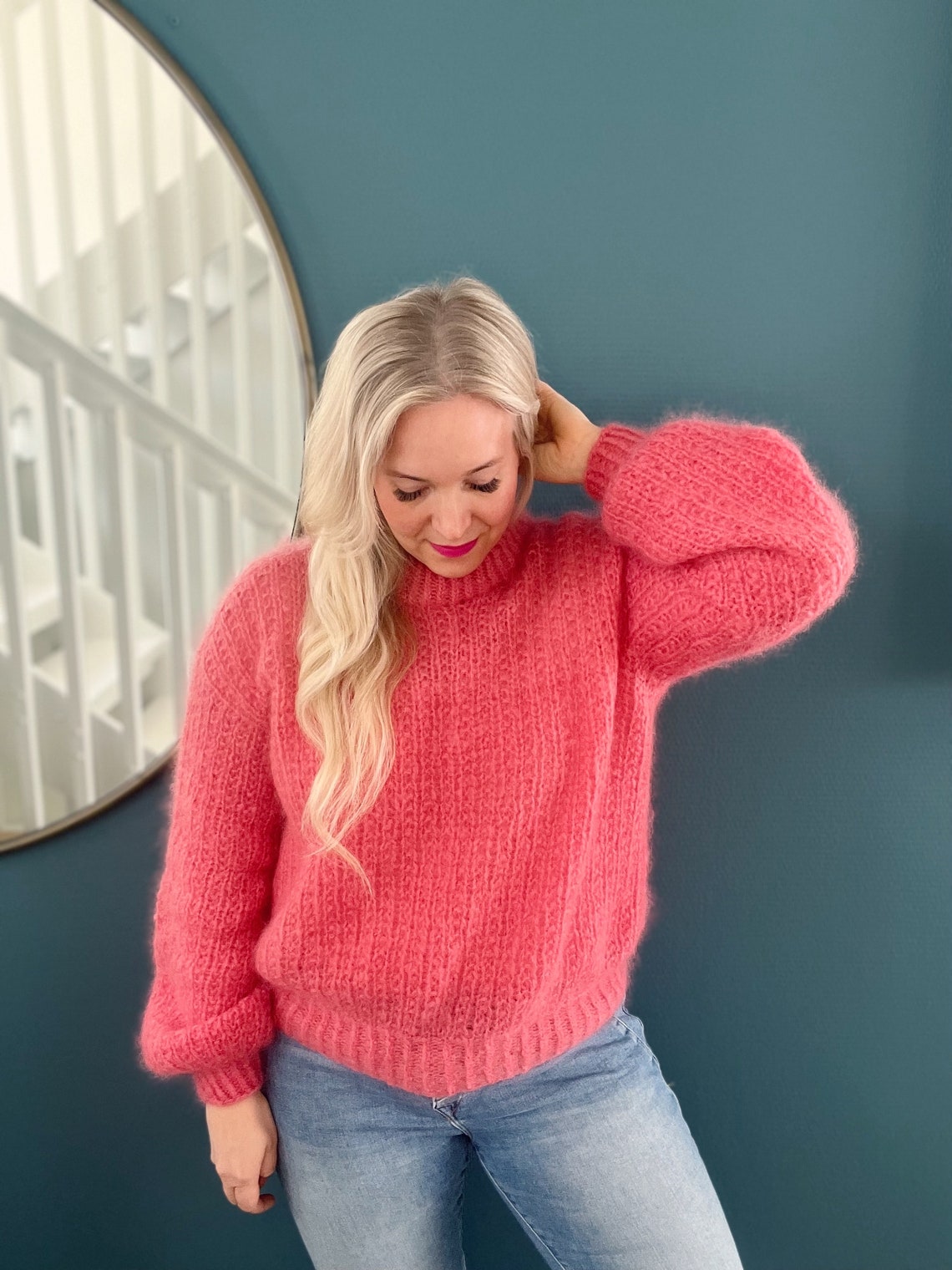 Beginner Friendly Digital Knitting Pattern: Magnolia Sweater in Broken ...