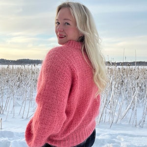 Beginner Friendly Digital Knitting Pattern: Magnolia Sweater in Broken ...