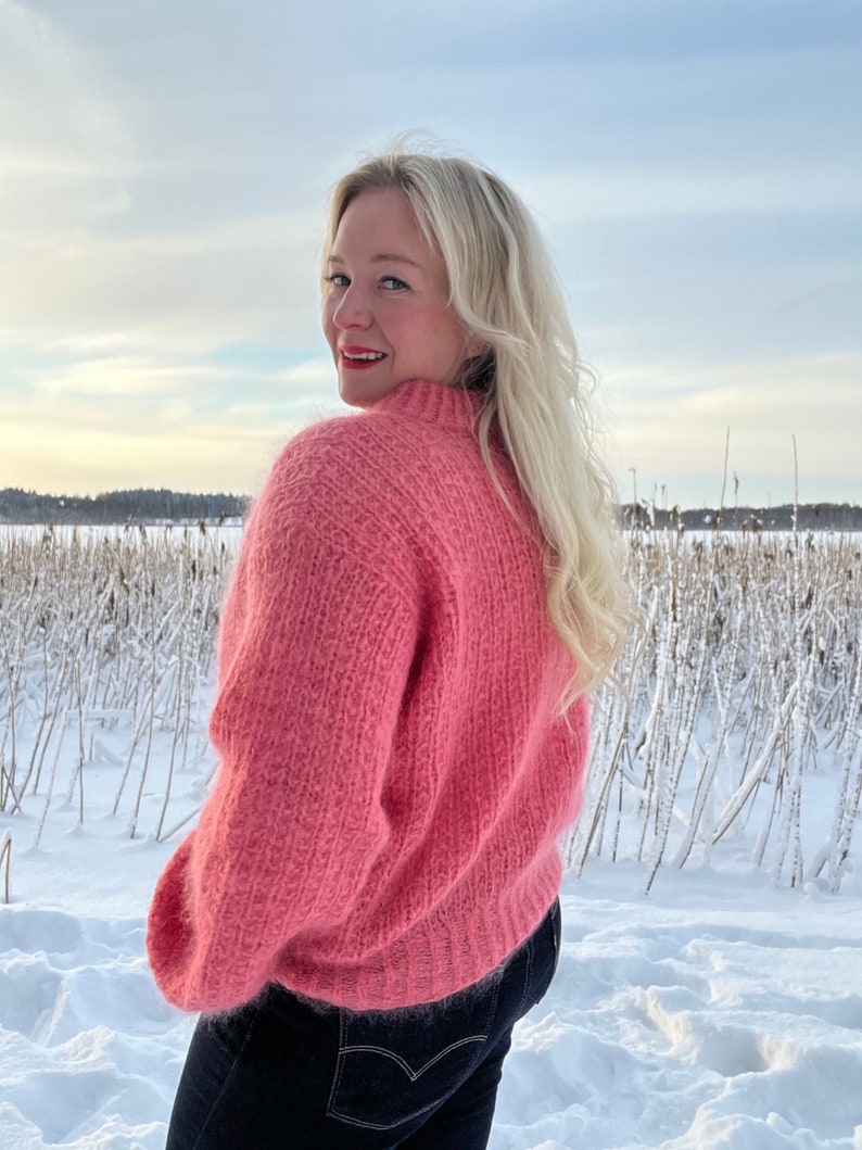 Beginner Friendly Digital Knitting Pattern: Magnolia Sweater in Broken ...