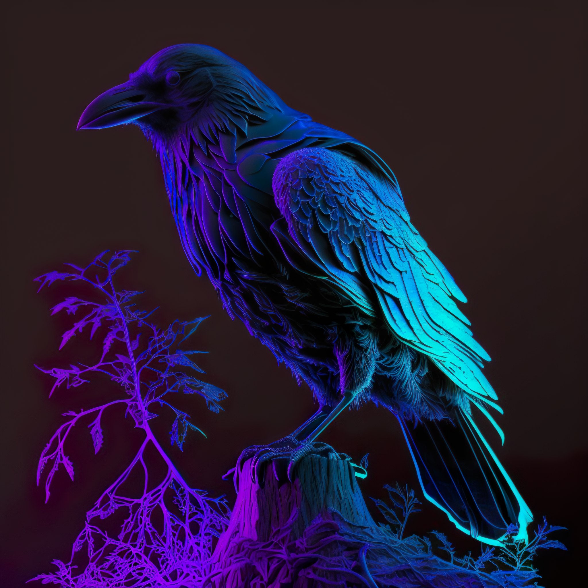 Raven Wall Art. Gothic - Etsy
