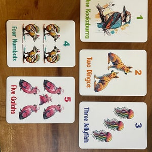 Australian Animal Numeracy Flash Cards for Kids Montessori 123 Numbers ...
