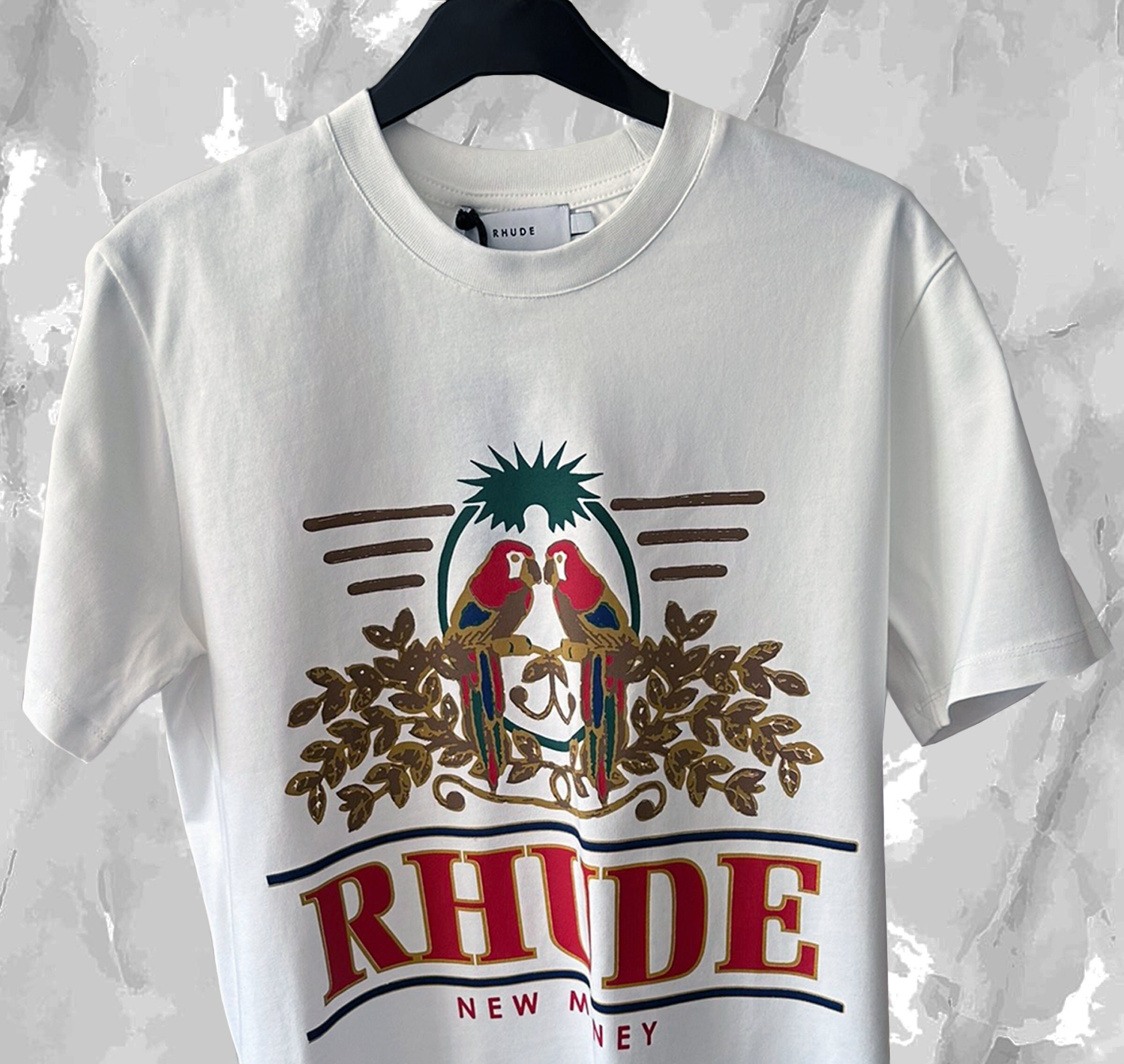 Vintage RHUDE White T-SHIRT Stamped Logo L - Etsy