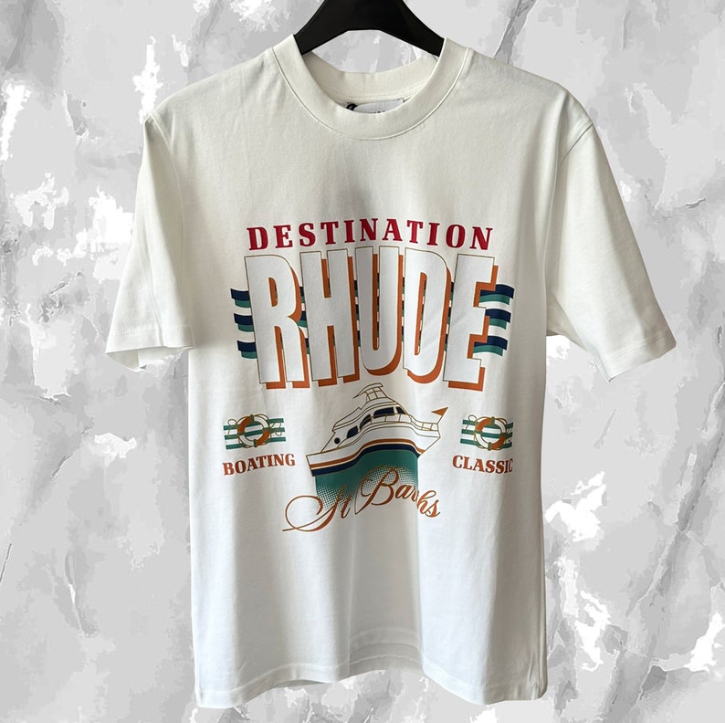 Vintage RHUDE White T-SHIRT St.barts Logo 2XL - Etsy