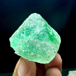 Lustrous Green Pyramid Shape Fluorite Crystal Specimen, Well Terminated ...
