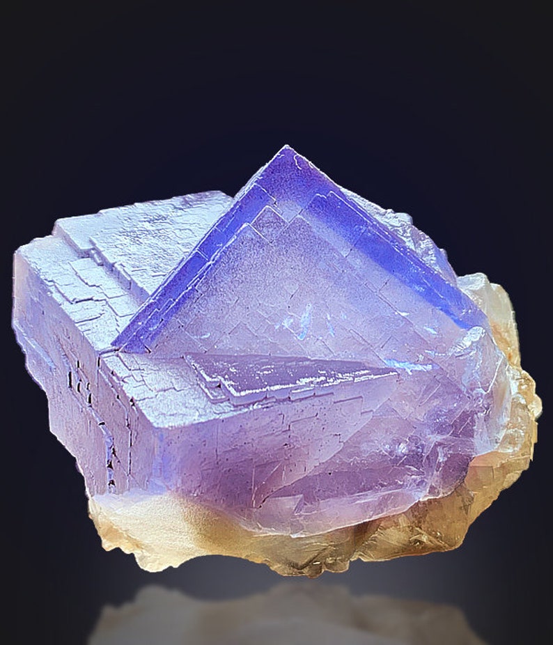 Blue Cubic Fluorite Phantom Crystal, Deep Phantom, Well Terminated ...