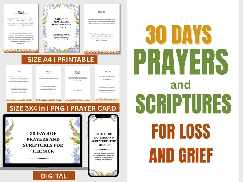 30 Days of Prayers and Scriptures for Grief and Loss | Christian Prayer ...