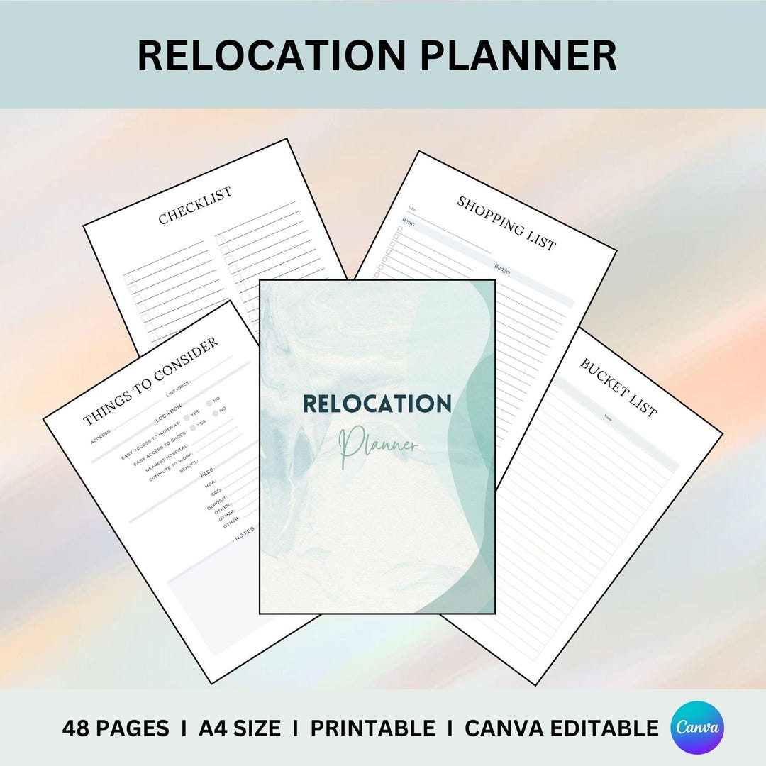 Canva-editable Ultimate Relocation Planner: Stress-free Moving Guide (digital Download) - Etsy