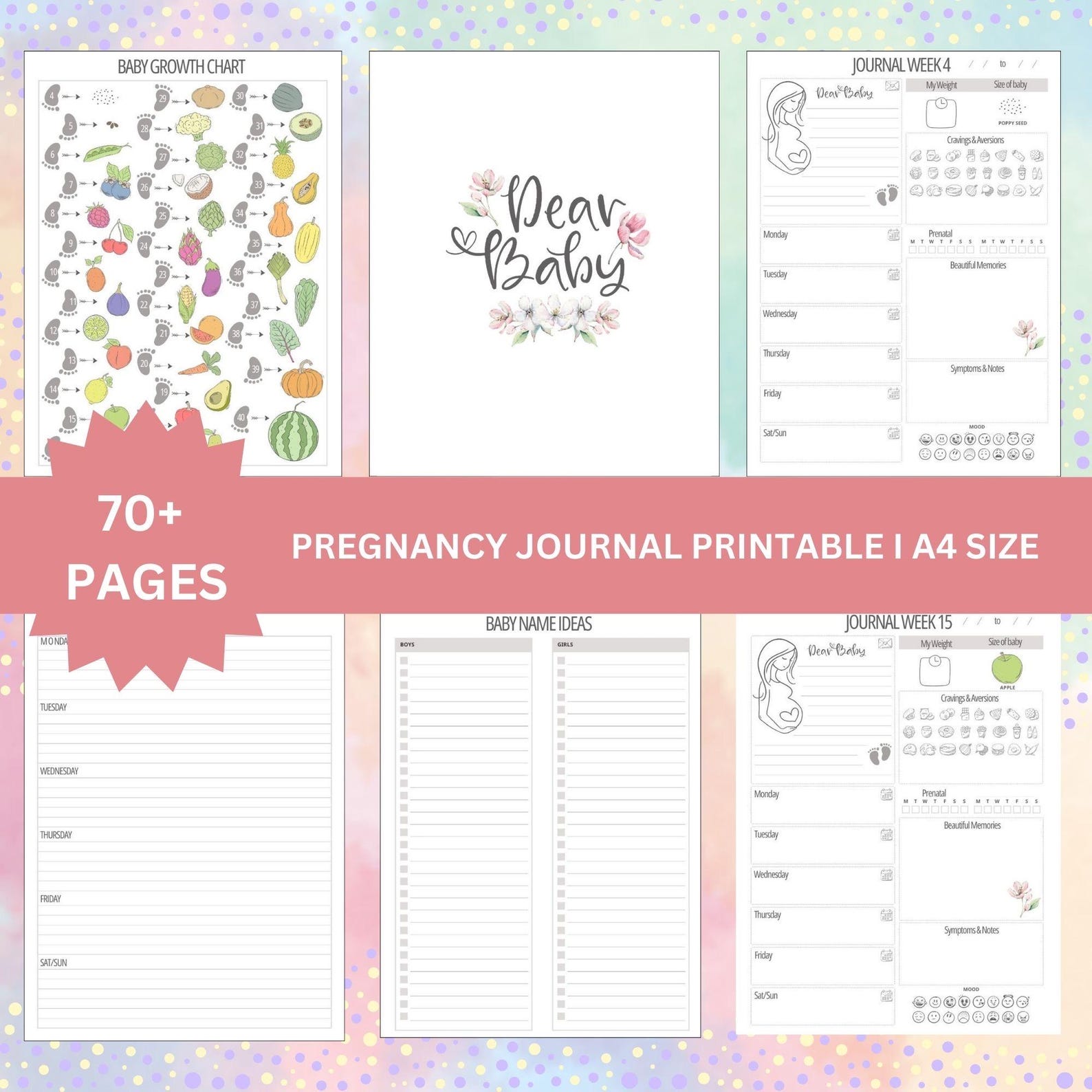 Pregnancy Journal Guide Baby Template Printable New for New Mom Birth ...