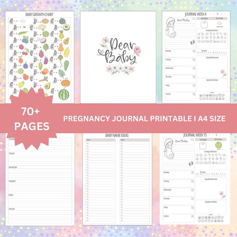 Pregnancy Journal Guide Baby Template Printable New for New Mom Birth ...
