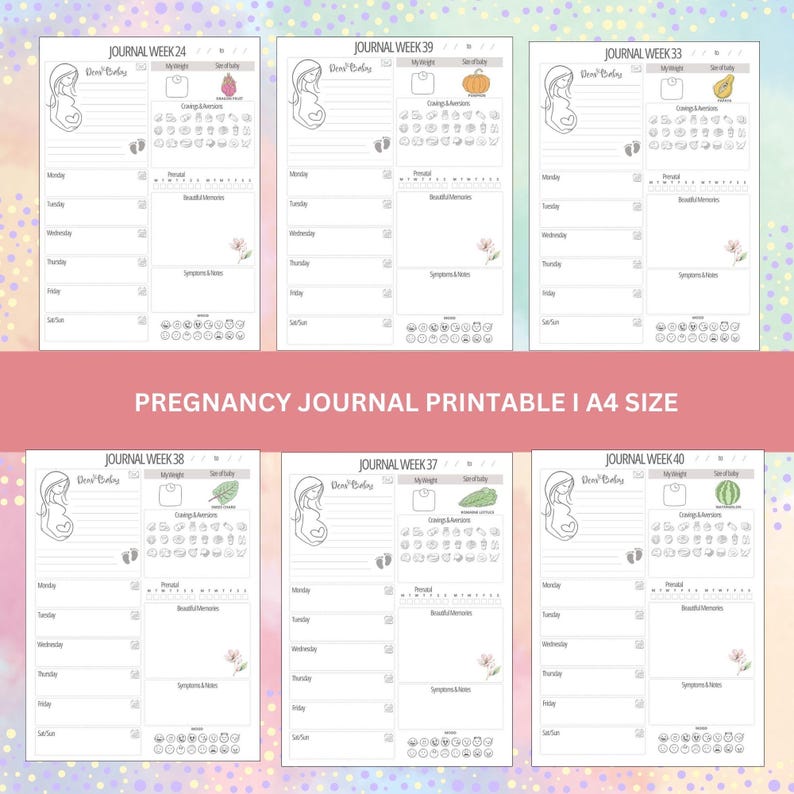 Pregnancy Journal Guide Baby Template Printable New for New Mom Birth ...