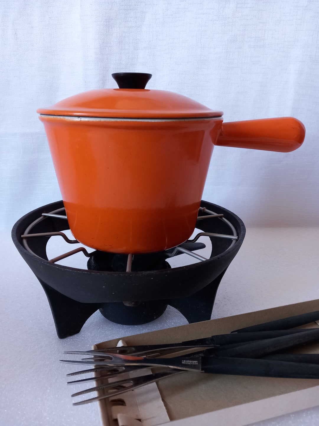 LE CREUSET Vintage Fondue Set - Etsy