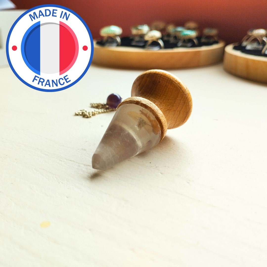 Handcrafted Unique Divining Pendulum Pear Wood and Crystal - Etsy