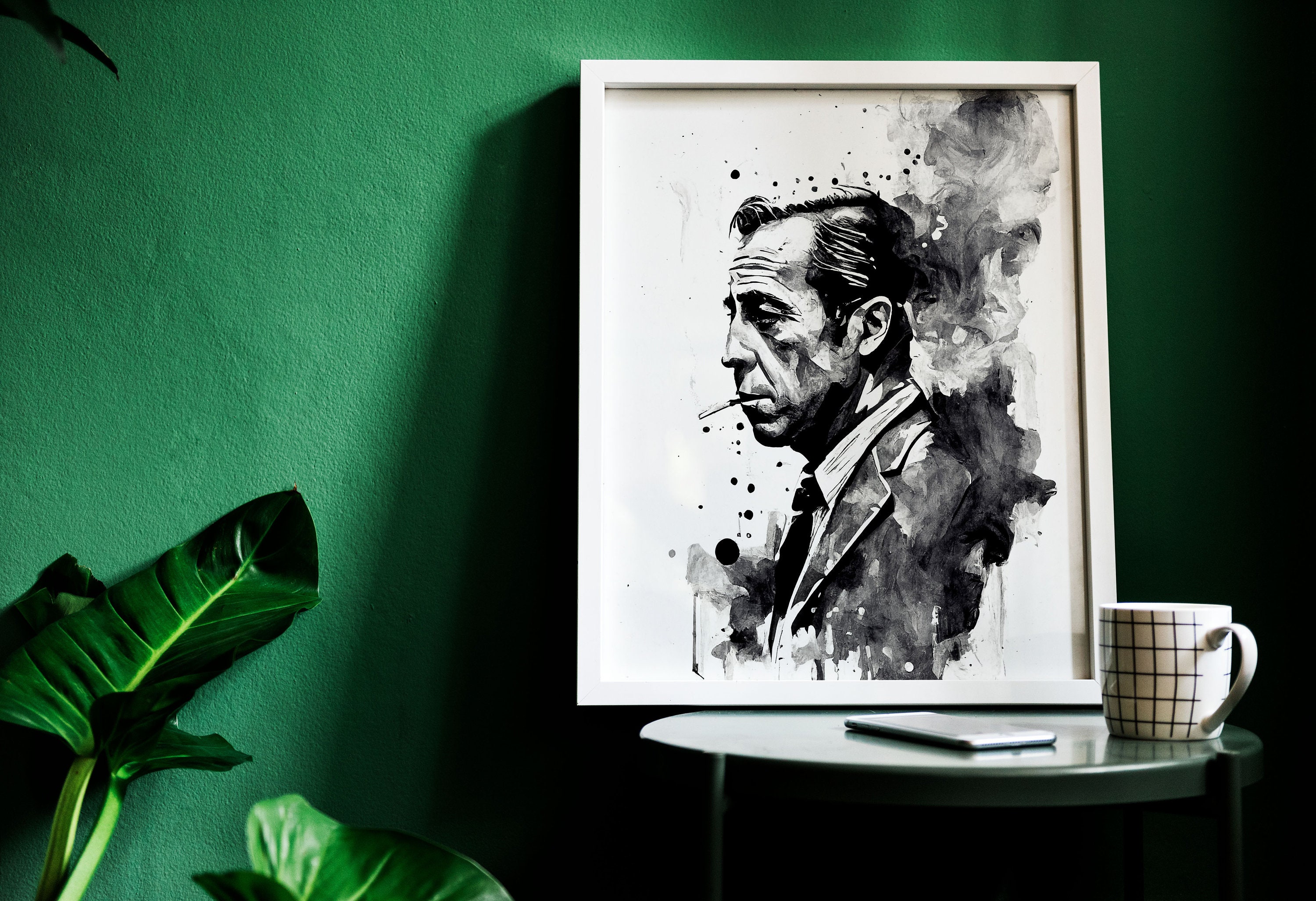 Humphrey Bogart Drawing Minimalist Portrait Home Decor Wall Portrait of ...
