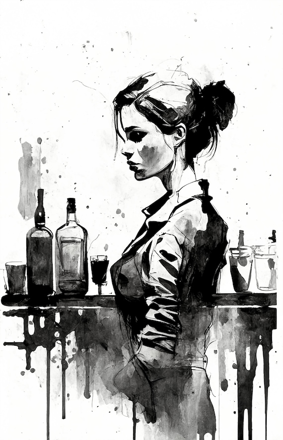 Bartender Drawing